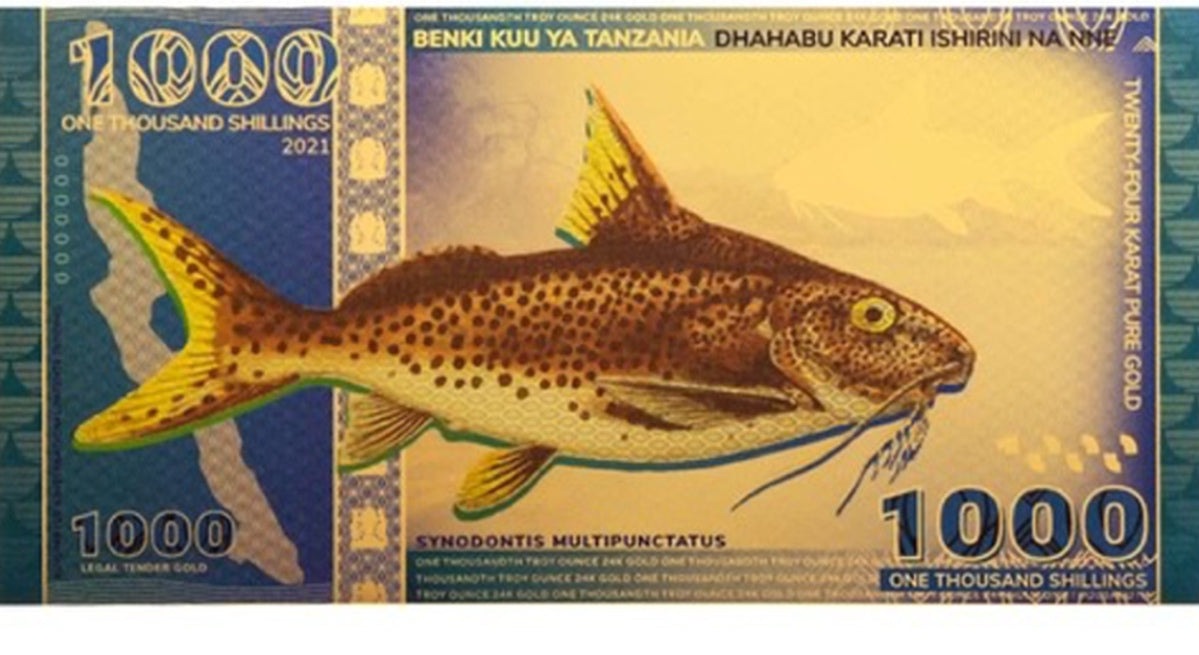 2021 Aurum Tanzania 1 1000 Oz Legal Tender Gold Note ZM 2021-aurum-tanzania-1-1000-oz-legal-tender-gold-note-zm