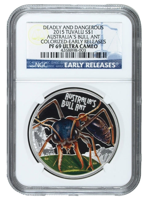 2015 Australian Deadly Dangerous BULL ANT Silver Coin NGC PF69 – ZM