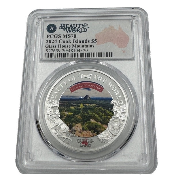 2024 Cook Islands Beauty of the World - Glass House Mountains PCGS MS7 – ZM