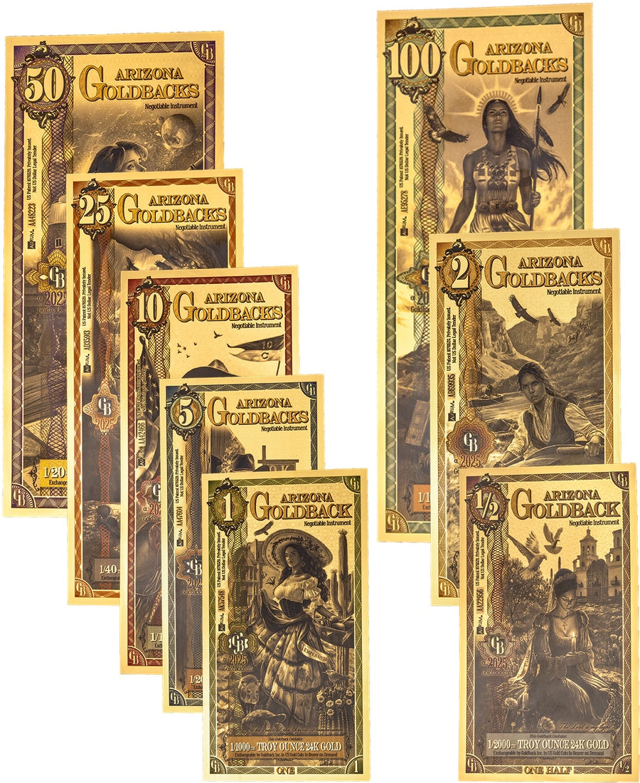 Arizona Goldback (Extended Bundle Pack) - Aurum Gold Note (24k) – ZM
