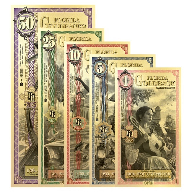 Florida Goldback (Bundle Pack) - Aurum Gold Note (24k) – ZM