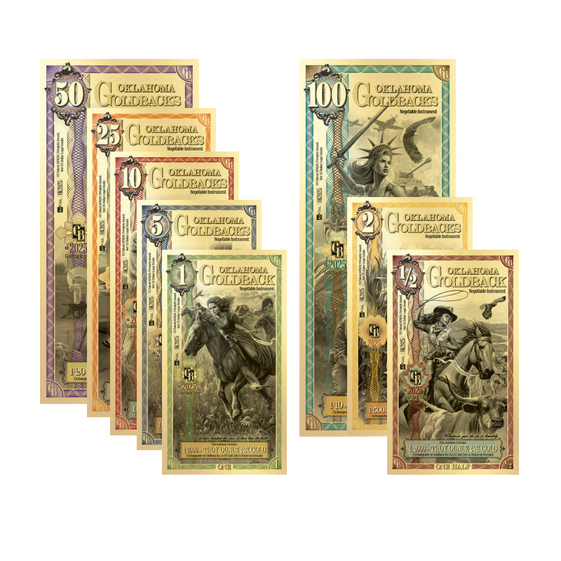 Oklahoma Goldback (Extended Bundle Pack ) - Aurum Gold Note (24k) – ZM