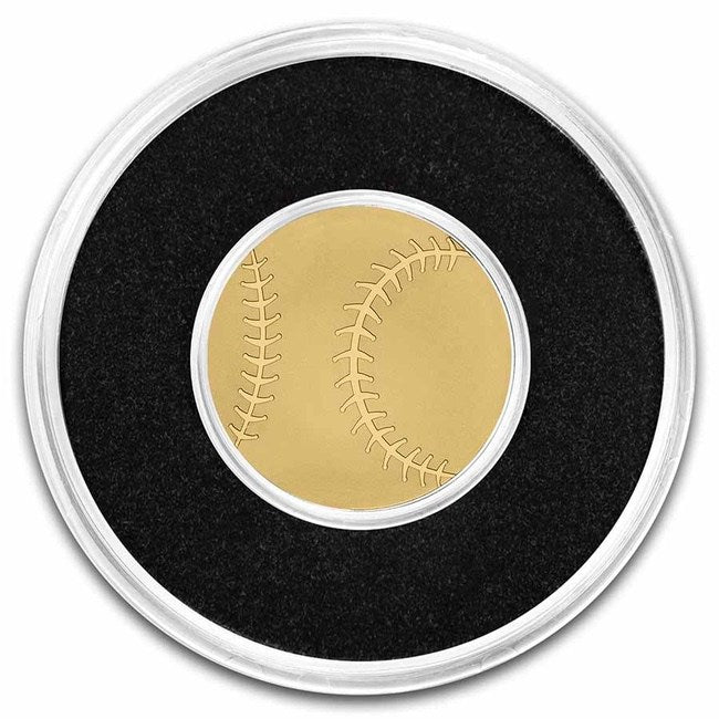 Palau 1/2 gram Gold $1 Baseball Shaped Coin – ZM