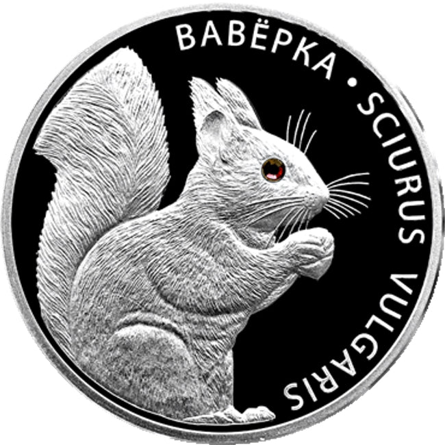 2009 Belarus Squirrel WildLife Animals Silver Coin – ZM