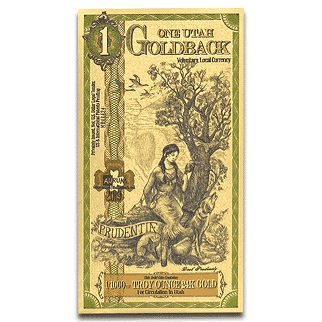 1 Utah Goldback 2019 - Aurum Gold Note (24k) – ZM