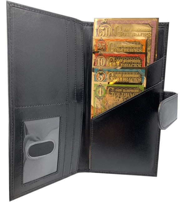 New Hampshire Goldback Black Wallet (Bundle Pack) - Aurum Gold Note (2 – ZM