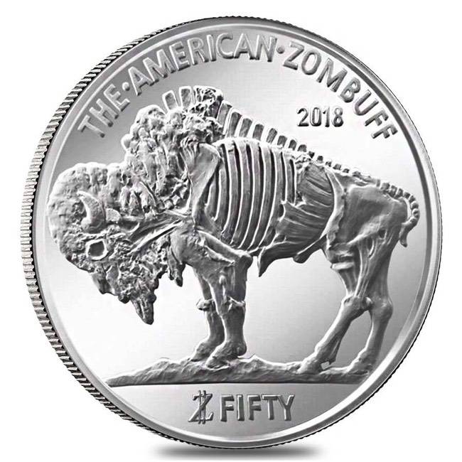 Zombucks ZomBuff 1 oz Silver Round – ZM